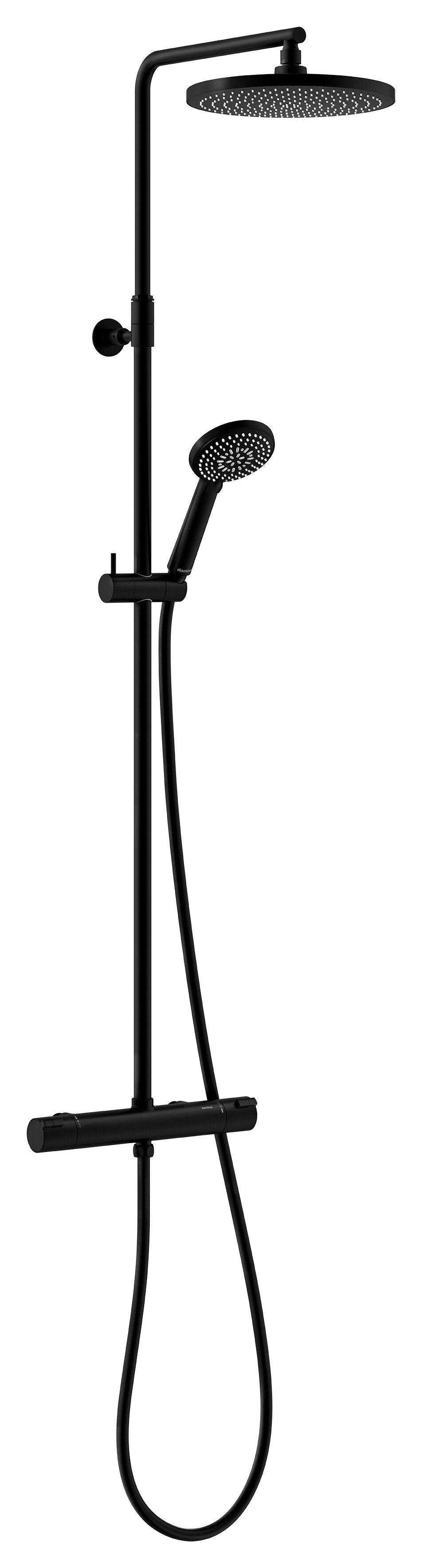 Core Matt svart Takduschpaket 160 MM CC [https://damixa.se]